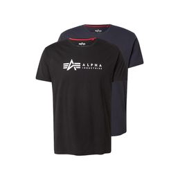 Alpha Industries Shirt male Blue, Black size 4XL