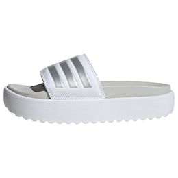 adidas Performance Pantolette 'Adilette' Damen Gr&ouml;&szlig;e 36.5/37 silber / wei&szlig;