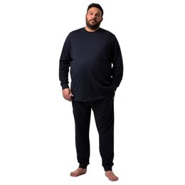 Men Plus Langer Schlafanzug in navy blau | Gr.: XL