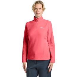 Fleecepullover Jack Wolfskin "TAUNUS", M&auml;dchen, Gr. L, orange (sunset coral), Obermaterial: 100% Polyester, Sweatshirts Fleecepullover