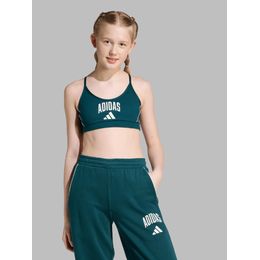 adidas Sportswear Sport-BH 'ESS' M&auml;dchen Gr&ouml;&szlig;e 152 petrol / wei&szlig;