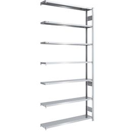 eurokraft pro Steckregal, Bauart mittelschwer, doppelseitig, HxBxT 3000 x 1300 x 300 mm, verzinkt, Anbauregal