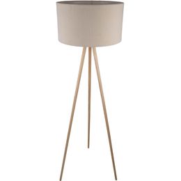 OTTO HOME Stehlampe "Torell - Dreibein Stehleuchte", beige, cord, 1, &Oslash; 45cm H: 152cm, 1 Stk., Leuchten, Textil, Dreibein Holz, E27, Kabel 300cm, Leinen o. Cord, Textilschirm, Stehlampe