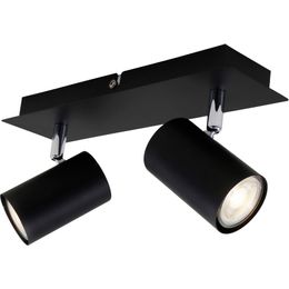 Briloner Leuchten LED Deckenspots "2857025 Run", schwarz, Leuchten, Deckenlampe, 29x8x12,3, max.40W, GU10, Wohnzimmer, Flur