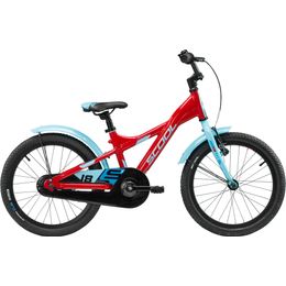 S'COOL Kinderfahrrad S&rsquo;COOL "S'COOL XXlite 18-1S - Red/Light Blue" Gr. 26, rot, light blau, Fahrr&auml;der, Kinder, 26cm, 18 Zoll (45,72cm), St&uuml;tzr&auml;der montierbar
