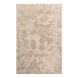 Teppich HOMIE LIVING "Sienna", beige, B:70cm H:20mm L:140cm, Polyester, Teppiche, Teppich, Hochflor, Microfaser, uni, weich & kuschelig, Wohnzimmer, Schlafzimmer