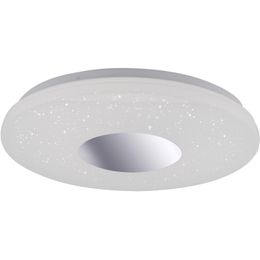 JUST LIGHT LED Deckenleuchte "LAVINIA", grau (chromfarben), 1, &Oslash; 38,5cm H: 7cm, 1 Stk., Leuchten, LED Deckenlampe, LED Sternenhimmel