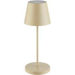 APS LED Tischleuchte ""MERLE" Kabellose USB-C Tischleuchte", beige (sand), 1, &Oslash; 11cm H: 30,5cm, 1 Stk., Leuchten, Spritzwasssergesch&uuml;tzt IP 54, inkl. Dockinstation und Fernbedienung, LED Tischleuchte