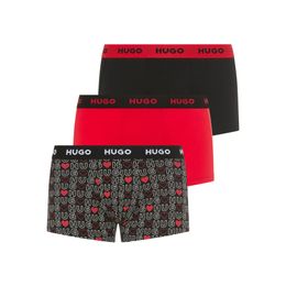 Trunk HUGO UNDERWEAR "TRUNK TRIPLET DESIGN", Damen, Gr. XXL (56), 3 Stk., open miscellaneous 969, Jersey, Obermaterial: 95% Baumwolle, 5% Elasthan, eng, Unterhosen, mit Logobund