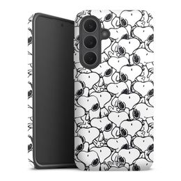 DeinDesign Galaxy S25 FE Handy Panzer Handyh&uuml;lle robuste Outdoor H&uuml;lle Schutzh&uuml;lle matt Peanuts Snoopy Muster Tough Case