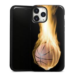 DeinDesign iPhone 11 Pro Handy Panzer Handyh&uuml;lle robuste Outdoor H&uuml;lle Schutzh&uuml;lle gl&auml;nzend Fire Sports Basketball Tough Case