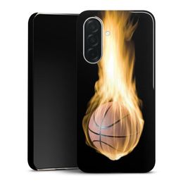 DeinDesign Galaxy A26 Handy Premium Case Smartphone Handyh&uuml;lle Schutzh&uuml;lle gl&auml;nzend Basketball Fire Sports Premium Case