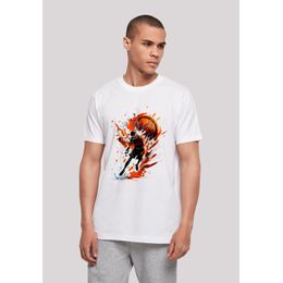 T-Shirt F4NT4STIC "Basketball Splash Sport UNISEX", Herren, Gr. S, wei&szlig;, Obermaterial: 100% Baumwolle, regular fit, Rundhals, ohne B&uuml;ndchen, Shirts T-Shirt, Print
