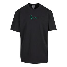 T-Shirt Karl Kani "Karl Kani Karl Kani Small Signature Green Logo", Damen, Gr. S, schwarz, 100% Baumwolle, bedruckt, oversize, Rundhals, Shirts T-Shirt