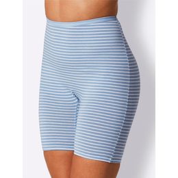 w&auml;schepur Lange Unterhose W&Auml;SCHEPUR, Damen, Gr. 40, 4 Stk., blau (2x bleu, geringelt, 2x bleu), 94% Baumwolle, 5% Polyester, 1% Elasthan, Unterhosen Lange Unterhose