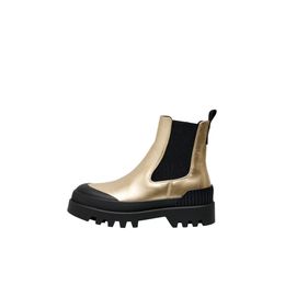 Only Chelsea Boots 'ONLBUZZ-2' Damen Gr&ouml;&szlig;e 41 gold / schwarz Winterschuhe