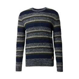 Key Largo Pullover 'MST BASEL' Herren Gr&ouml;&szlig;e XL dunkelblau / oliv / wei&szlig;