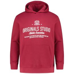 Jack & Jones Gro&szlig;e Gr&ouml;&szlig;en Jack&Jones Hoodie mit Label-Print Farbe rot Gr&ouml;&szlig;e: 3XL