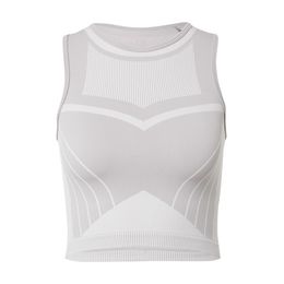 River Island Sporttop Damen Gr&ouml;&szlig;e M grau / wei&szlig;