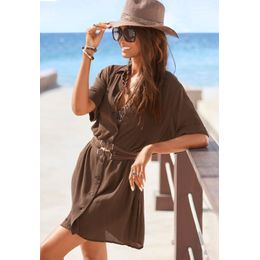 Lascana Damen Longbluse, braun, Gr&ouml;&szlig;e 36