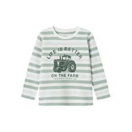 name it Shirt 'NMMLANDON' Jungen Gr&ouml;&szlig;e 104 pastellgr&uuml;n / dunkelgr&uuml;n / wei&szlig;