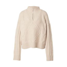 Warehouse Sweater 'Cable Funnel' female Beige size S