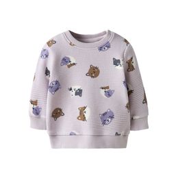 name it Sweatshirt Gr&ouml;&szlig;e 80 braun / pastelllila / wei&szlig;