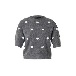 V&eacute;ro Moda Vero Moda Pullover 'VMDOFFY INTARSIA' Damen Gr&ouml;&szlig;e XS dunkelgrau / wei&szlig;