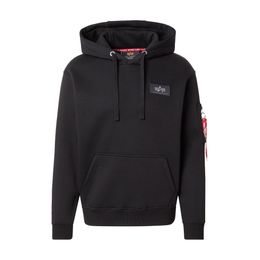 ALPHA INDUSTRIES Sweatshirt 'Mirror' male size XS Grey / Dark red / Black / White