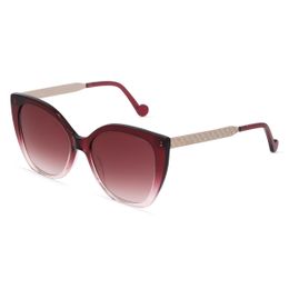 Liu Jo LJ752S | Unisex-Sonnenbrille | Fassung: Vollrand, Butterfly, Kunststoff, Rose Verlaufend | Glasfarbe: Rot Verlaufend