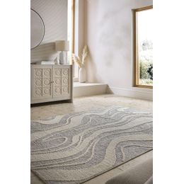 Teppich FLAIR RUGS, B:160cm H:9mm L:223cmgrau, Kunstfaser, Wohnzimmer, Teppiche, "Calder", waschbar, aus recyceltem Material, Wohnzimmer,