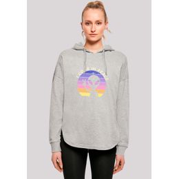 F4NT4STIC Damen Kapuzenpullover "Alien Peace Sunset", grau, Gr. XS, Obermaterial: 100% Baumwolle, Pullover, Premium Qualit&auml;t