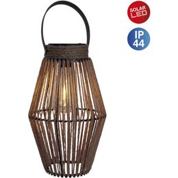 N&auml;ve LED Solarleuchte N&Auml;VE, B:18cm H:30cm L:18cm, beige, Garten, Leuchten, "Korbinian", Schnurbespannung, inkl. Lichtbulb mit LED, warmwei&szlig;es Licht, Henkel