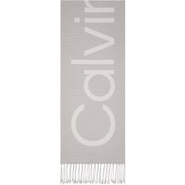 Calvin Klein Damen Schal, grau, unifarben, Web, Wollmischung, Modet&uuml;cher, Regular fit