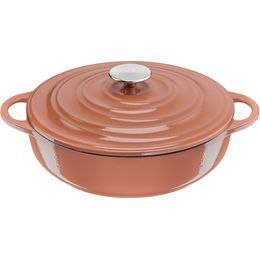 Tefal Servierpfanne "LOV", &Oslash; 28cm + H&ouml;he 11,22cm, orange, Pfannen, aus Gusseisen, mit Emaille-Beschichtung, mit Kondensationssystem