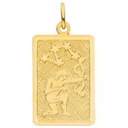 Jobo Damen Sternzeichenanh&auml;nger "Sternzeichen eckig mit Sternbild 20 mm", Sch&uuml;tze, Gelbgold 333gelbgold 333, Gelbgold 333, Schmuckanh&auml;nger, 8 Karat