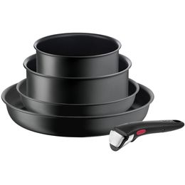 Tefal Topf-Set "Ingenio Ultimate, Topf und Pfannenset abnehmbarer Griff, stapelbar", H&ouml;he 16cm, schwarz, T&ouml;pfe, platzsparend, Pfannenset Induktion