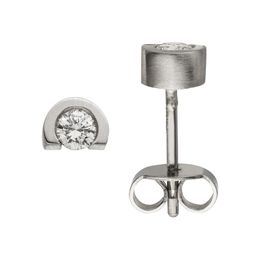 Jobo Damen Paar Ohrstecker "Kleine Ohrringe Platinohrringe 4 mm", SI = kleine Einschl&uuml;sse, Diamanten Platin 950platin 950, Diamanten, Platin 950,