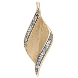 Jobo Damen Kettenanh&auml;nger "Anh&auml;nger 25 mm lang", P1 = bei 10-facher Vergr&ouml;&szlig;erung erkennbare Einschl&uuml;sse, Diamanten Gelbgold 585gelbgold 585,