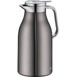 Alfi Isolierkanne "SKYLINE, mit Hartglaseinsatz und ergonomischem Griff", 1,5 l, grau, Kannen, 12h hei&szlig; & 24h kalt, Drehverschluss mit bequemem