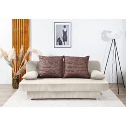 Schlafsofa Collection AB, B:186cm H:94cm T:85cm, beige, Wohnzimmer, Sofas, "Ulla inkl. Bettfunktion und Bettkasten", inkl.