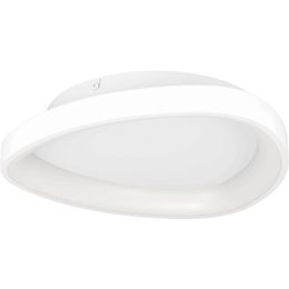 Eglo Deckenleuchte "Lortello Deckenlampe, dreieckige B&uuml;rolampe, Metall und Kunststoff", 1, &Oslash; 35cm H: 7,5cm, 1 Stk.wei&szlig;, Wohnzimmer, Leuchten,