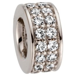 Jobo Damen Kettenanh&auml;nger "Kleiner Anh&auml;nger Wei&szlig;goldanh&auml;nger 7,5 mm", SI = kleine Einschl&uuml;sse, Diamanten Wei&szlig;gold 585wei&szlig;gold 585, Diamanten,
