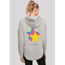 F4NT4STIC Damen Kapuzenpullover "SIlvester Party Happy People Only", grau, Gr. XS, Obermaterial: 100% Baumwolle, Pullover, Print