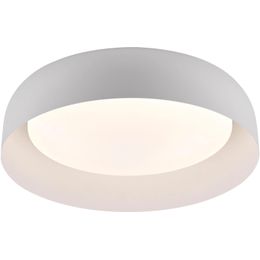 JUST LIGHT Deckenleuchte "OSKO", 1, &Oslash; 40cm H: 10,5cm, 1 Stk., wei&szlig;, Wohnzimmer, Leuchten, LED, Fernbedienung, Funk inkl.
