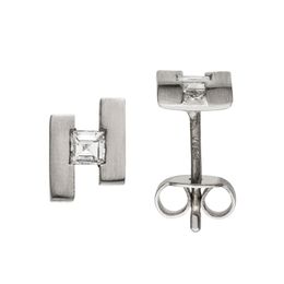 Jobo Damen Paar Ohrstecker "Ohrringe Platinohrringe 8 mm", SI = kleine Einschl&uuml;sse, Diamanten Platin 950platin 950, Diamanten, Platin 950, Ohrringe,
