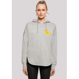 F4NT4STIC Damen Kapuzenpullover "Yellow Rubber Duck OVERSIZE HOODIE", grau, Gr. XS, Obermaterial: 100% Baumwolle, Pullover, Print