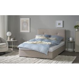 H&ouml;ffner Boxbett 140x200 cm H&auml;rtegrad H3 Darwen &brvbar; beige &brvbar; Ma&szlig;e (cm): B: 147 H: 104 &raquo; H&ouml;ffner