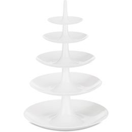 Koziol Etagere "BABELL BIG", B/H/L: 38cm x 53cm x 38cm, wei&szlig;, Servierplatten, sp&uuml;lmaschinengeeignet, melaminfrei, 5-stufig