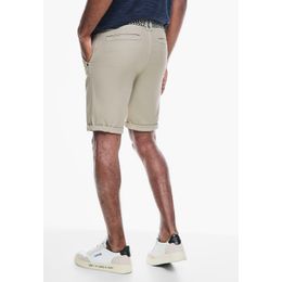 Street One MEN Herren Chinohose, beige, Gr. 38, unifarben, Web, Oberstoff: 97% Baumwolle, 3% Elasthan; G&uuml;rtel: 100% Baumwolle, Hosen, softer